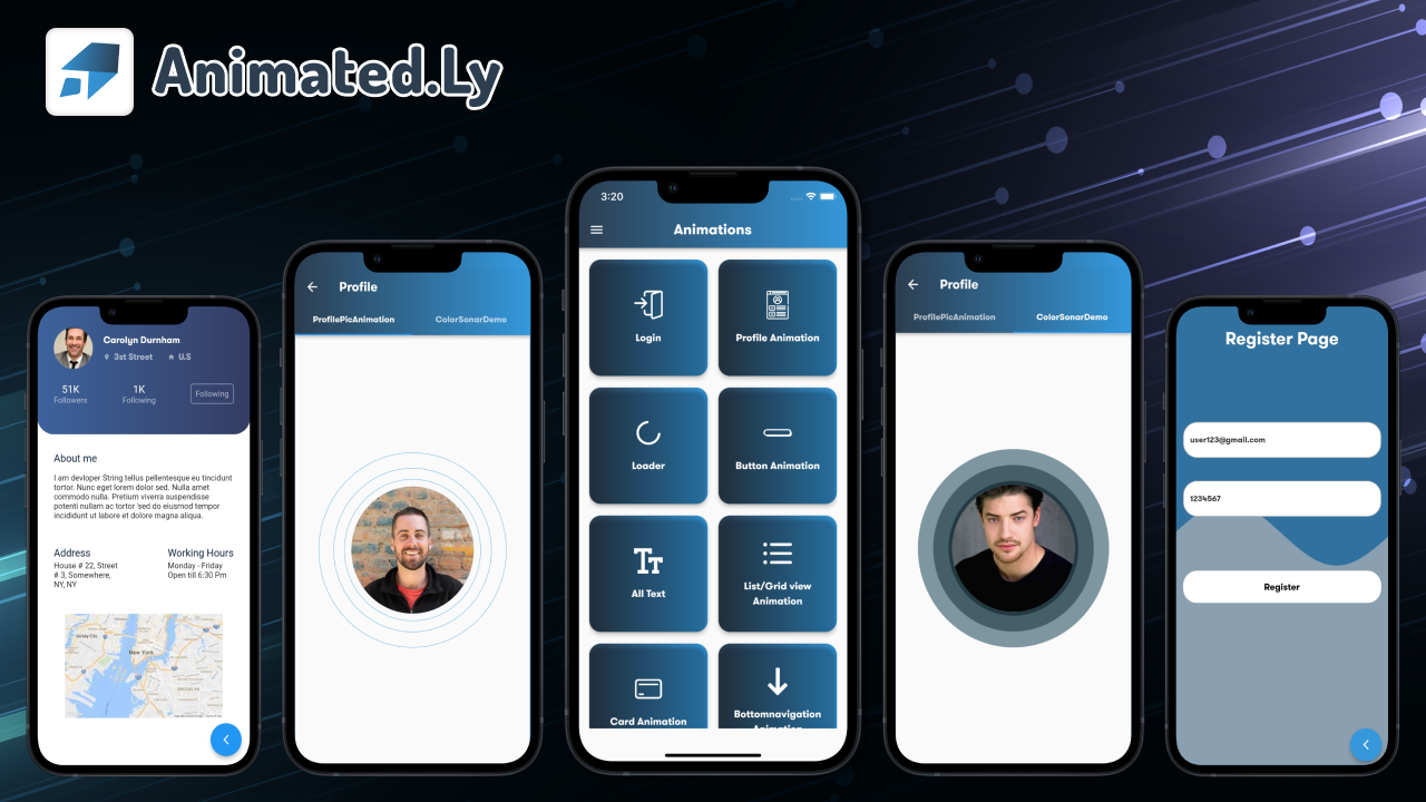 Animated.Ly - 170+ Animations in Flutter | Android, iOS compatible by techlyft1